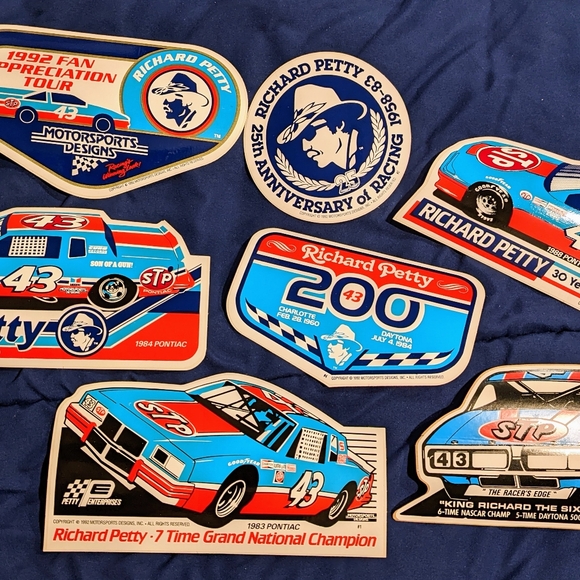 Other | Richard Petty Vintage Decal Set Stickers Racing Nascar Fans ...
